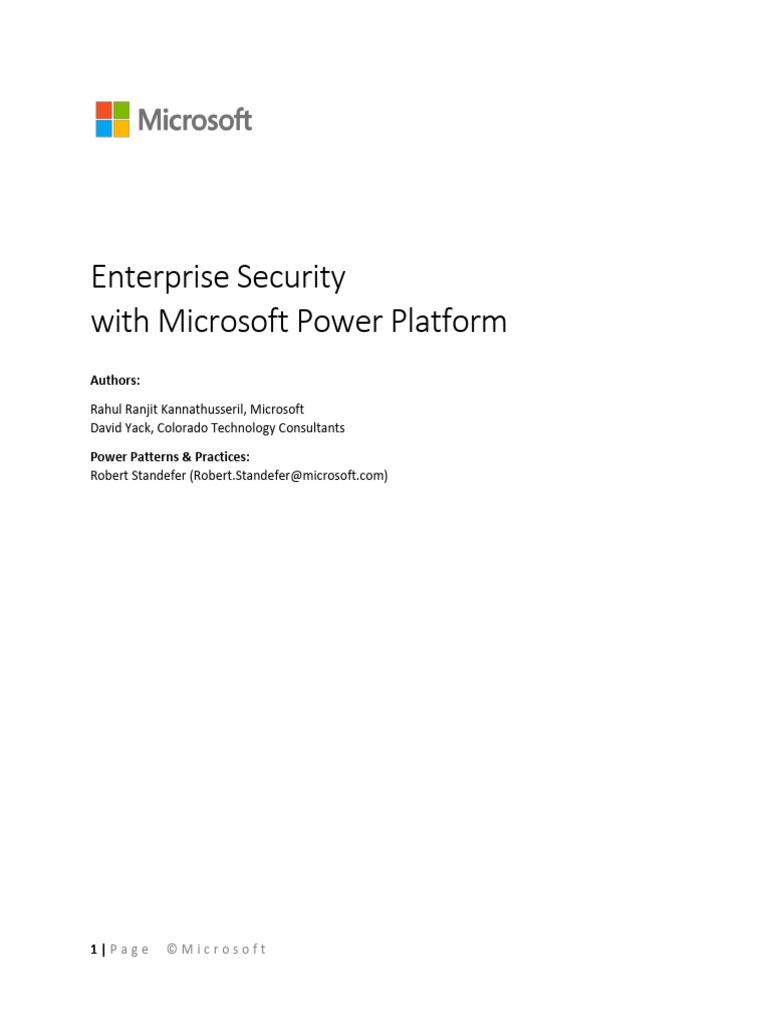 Enterprise.Security.with.Power.Platform | PDF | Security | Computer ...