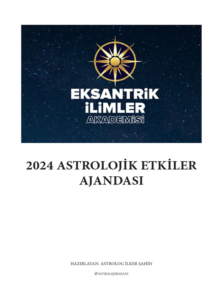 2024 Astrolojik Etkiler Ajandası | PDF | Solar Eclipse | Technical Factors Of Astrology