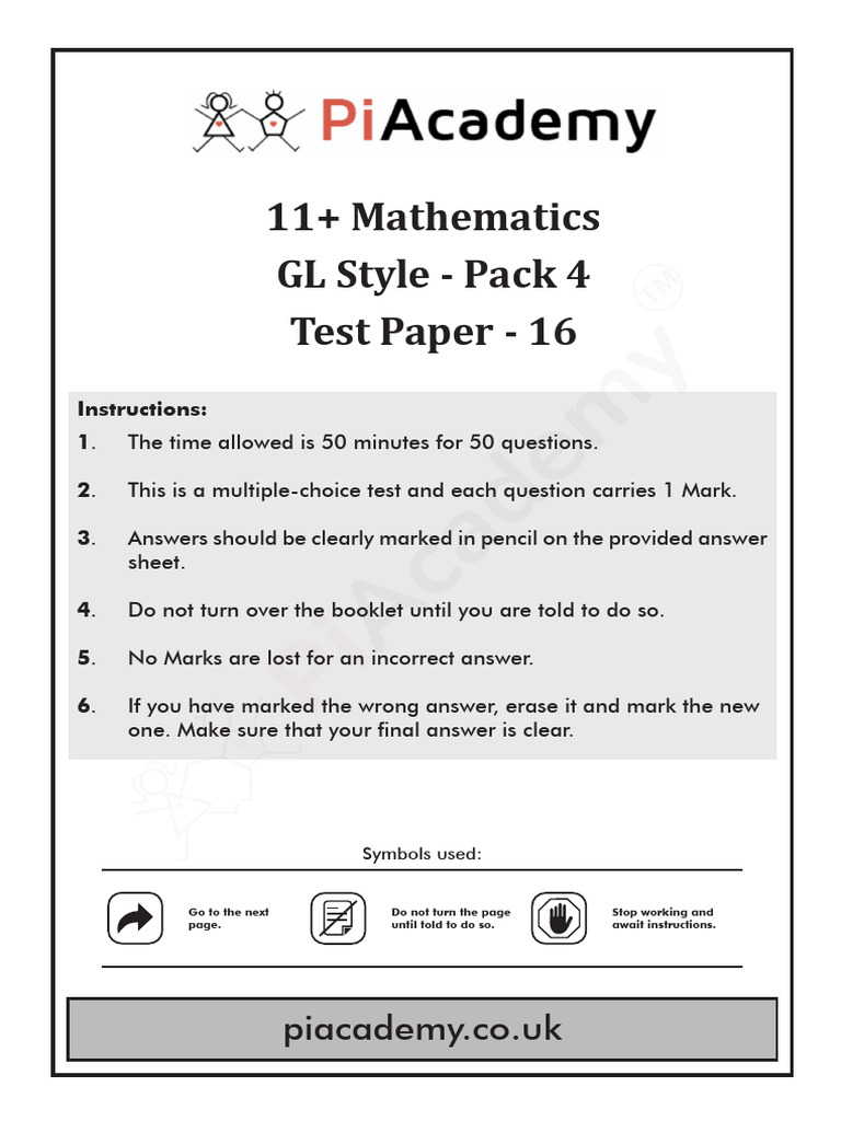 11+ Exam - Maths GL Sample Paper | Download Free PDF | Euclidean ...