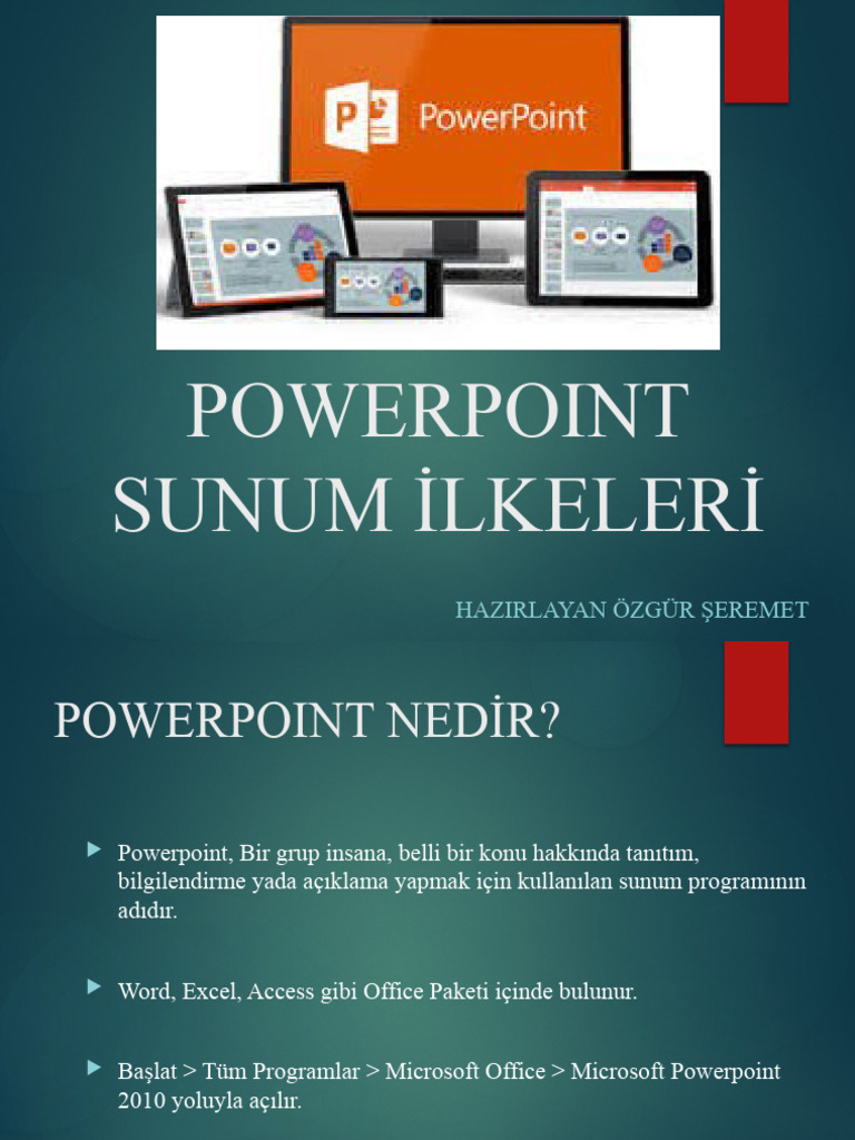 Powerpoint Etkinligi 1 Sunum Ilkeleri BMPY | PDF