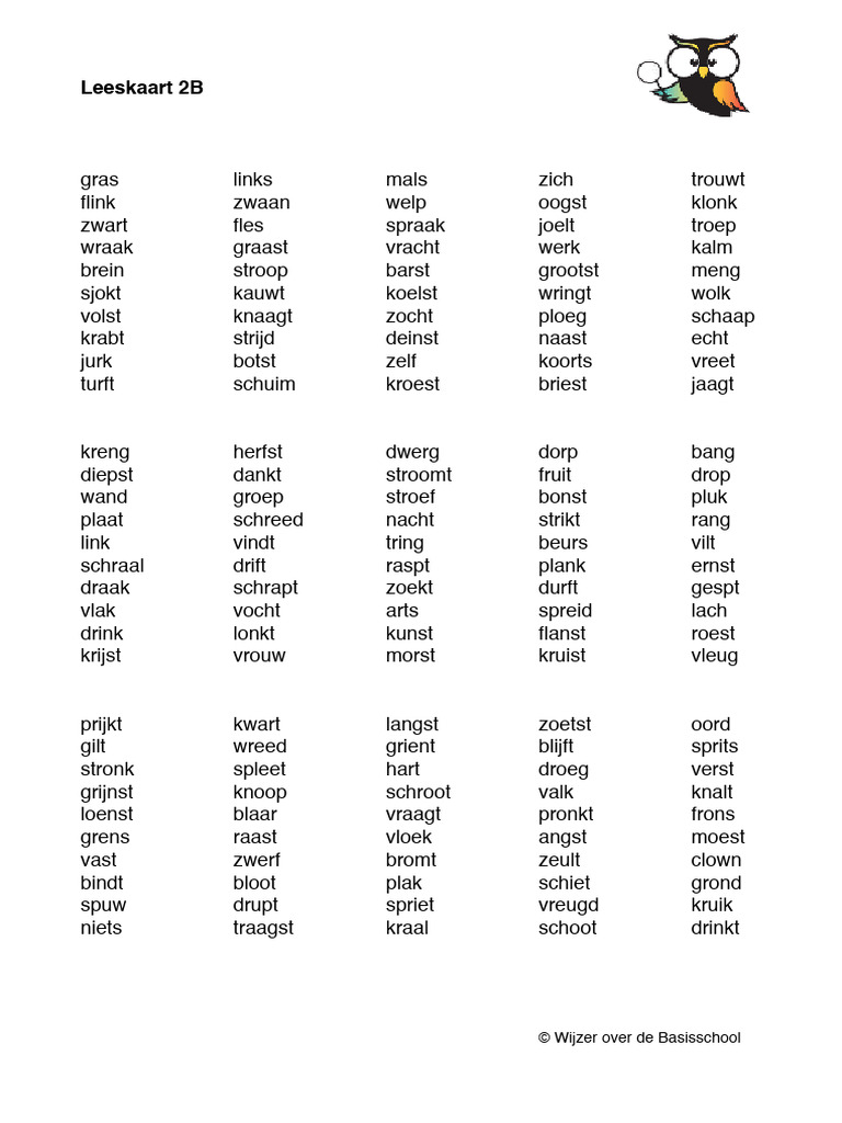 Leeskaart 2B 1 | PDF
