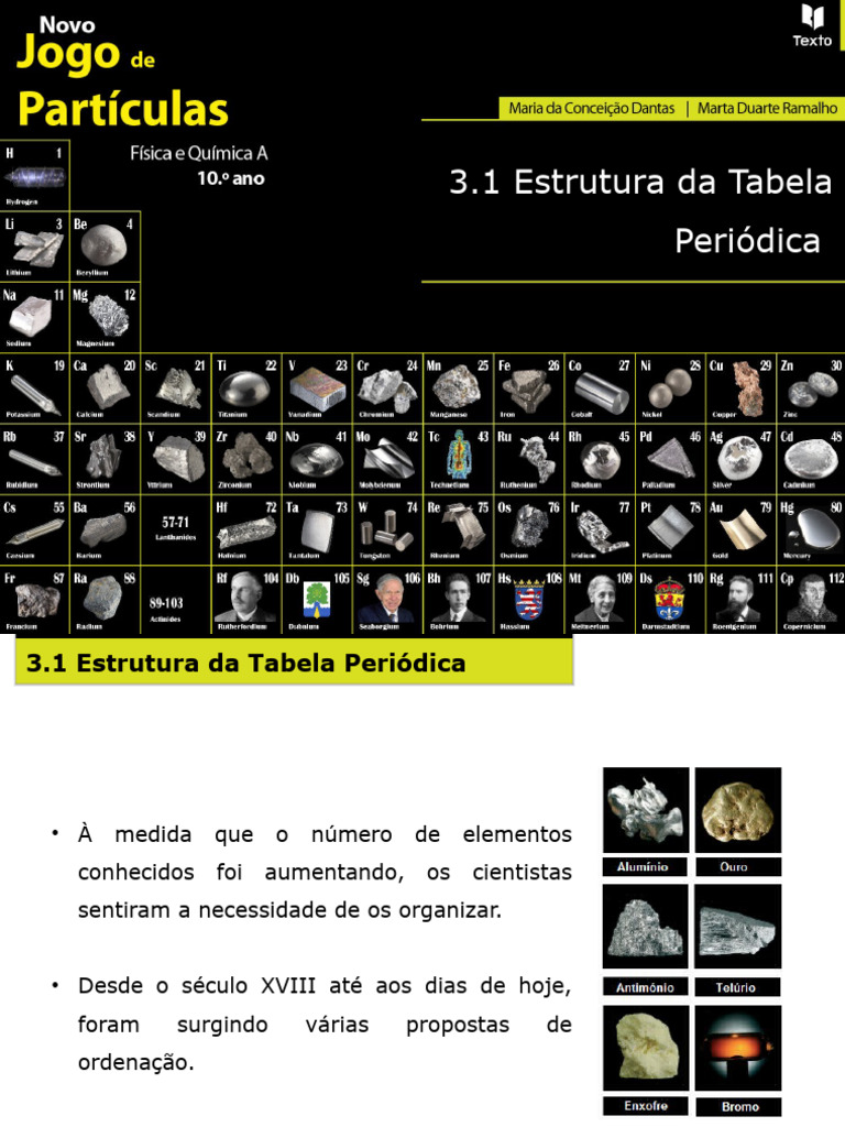 Estrutura e Evolução da Tabela Periódica | PDF | Tabela periódica | Átomos