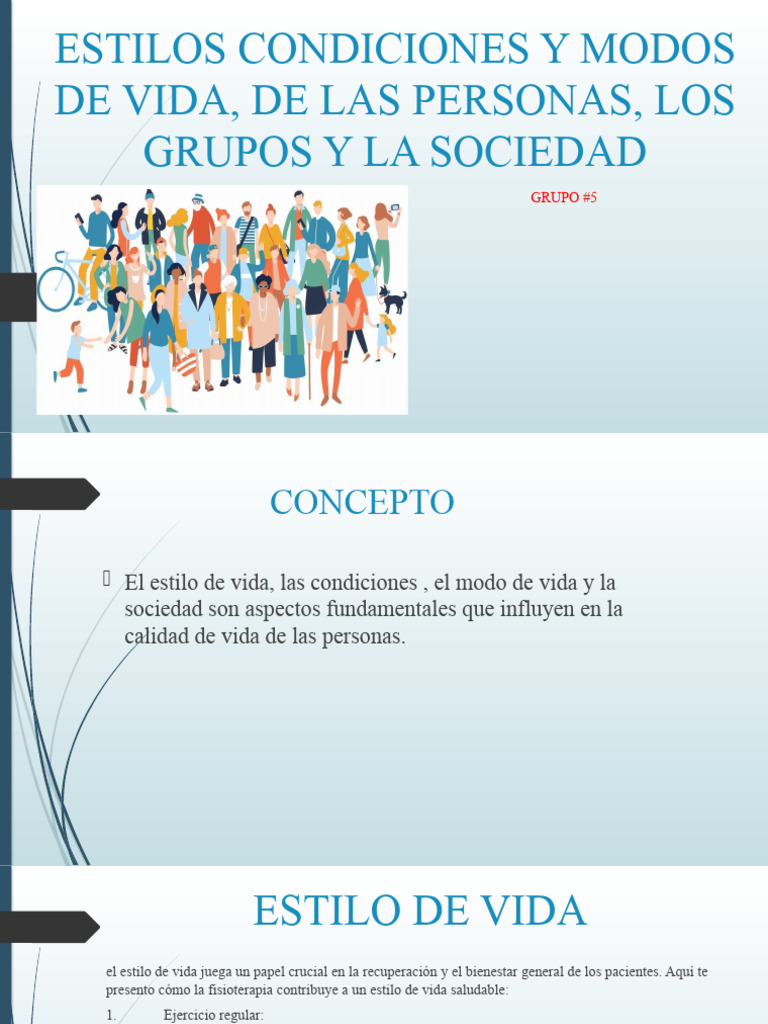 Estilos y Modos de Vida Saludables | PDF | Terapia física | Sicología