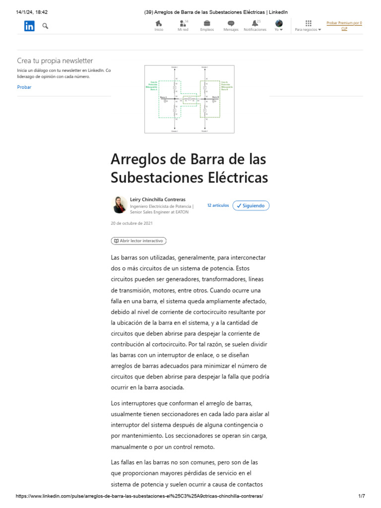 87B Arreglos de Barra de Las Subestaciones Eléctricas - LinkedIn | PDF ...
