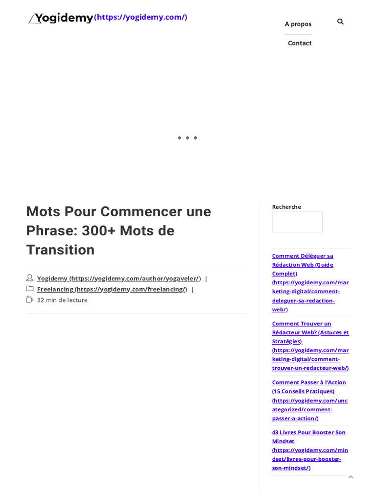 Mots de Transition pour Écrire Efficacement | PDF | Clause | Linguistique