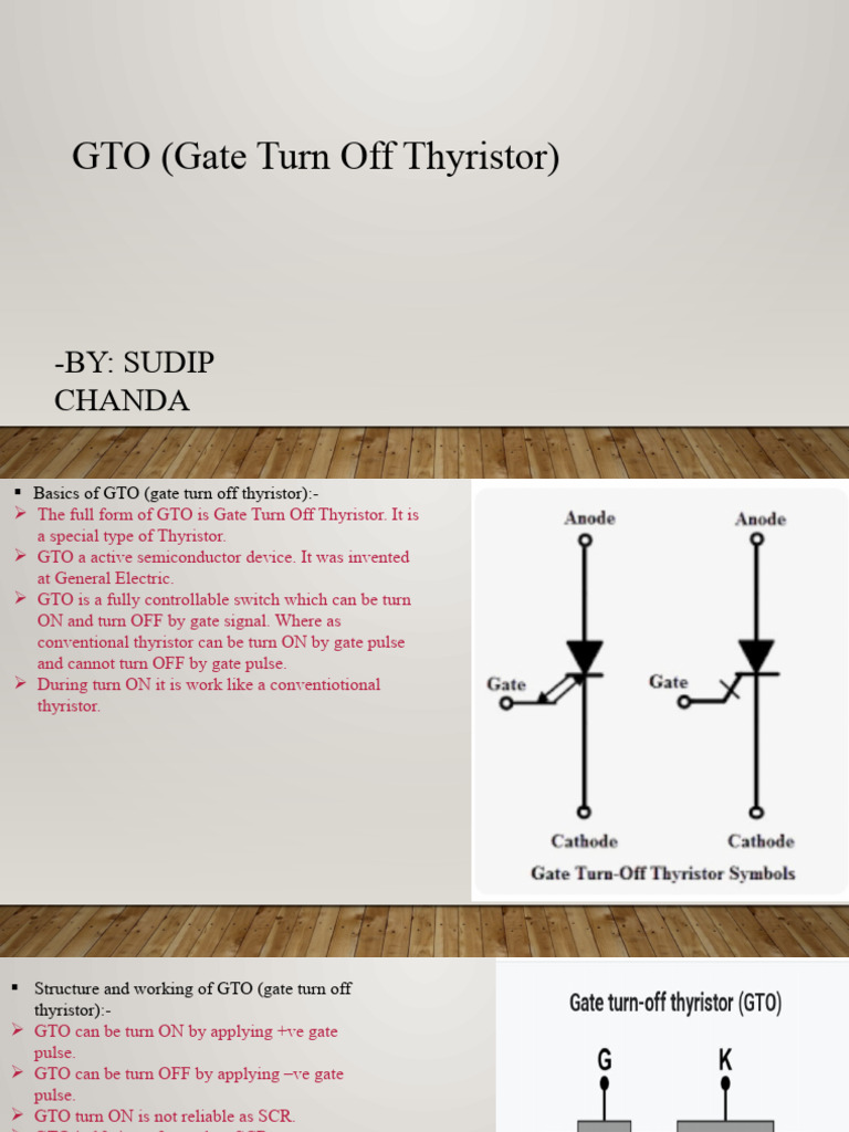 GTO Thyristor: Basics, Advantages, and Applications | PDF | Home ...