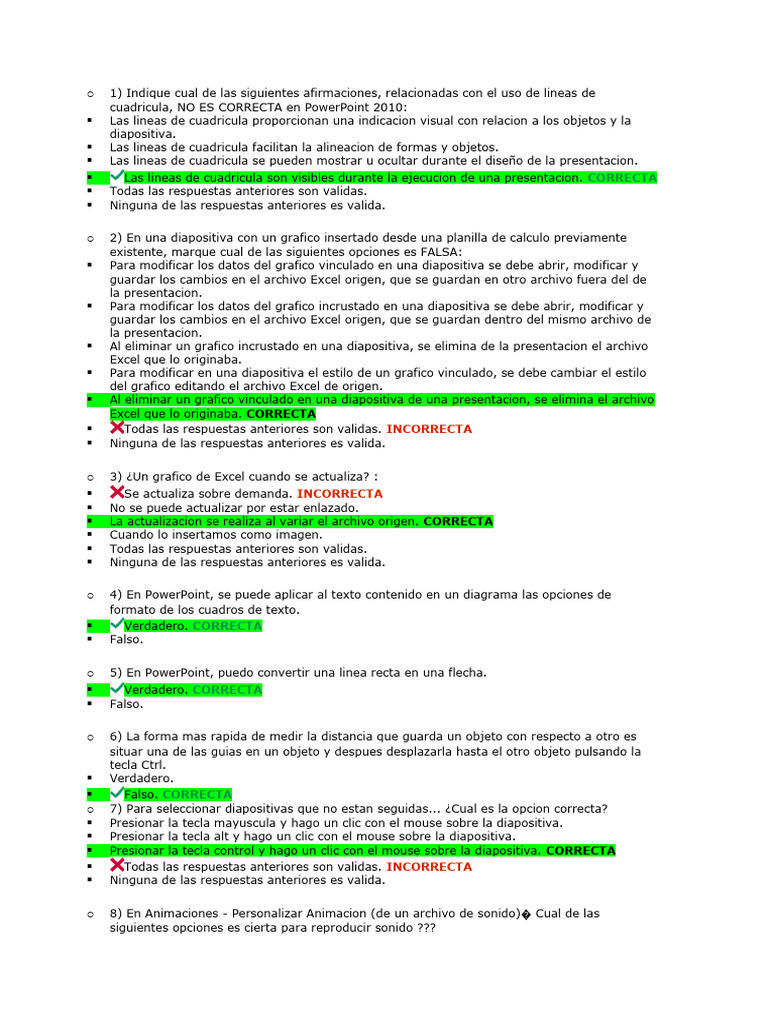 Preguntas Power | PDF | Microsoft PowerPoint | Microsoft Excel