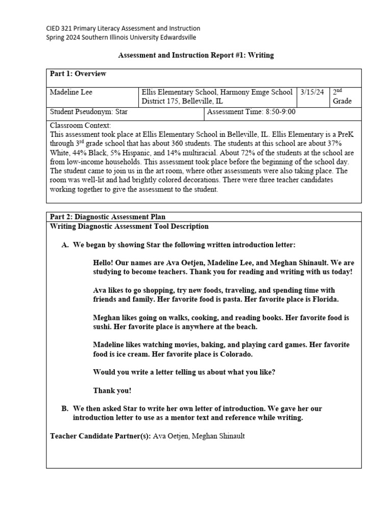 Assessment Report 1 Edited | PDF | Learning | Cognition