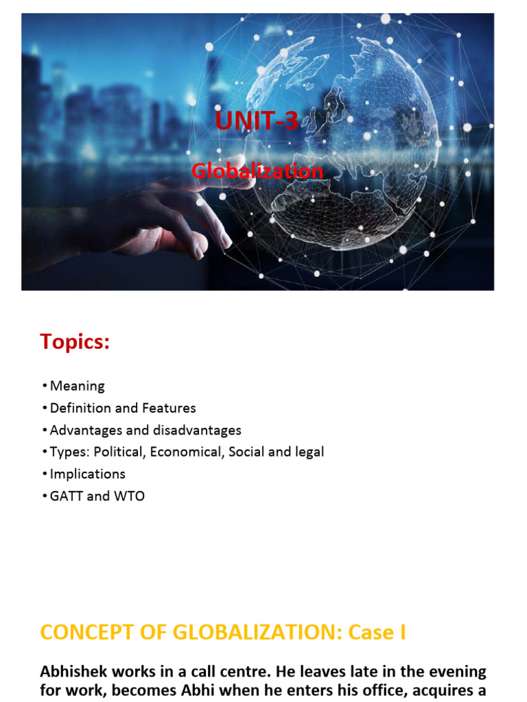 Unit 3 Globalization | PDF | Globalization | World Bank