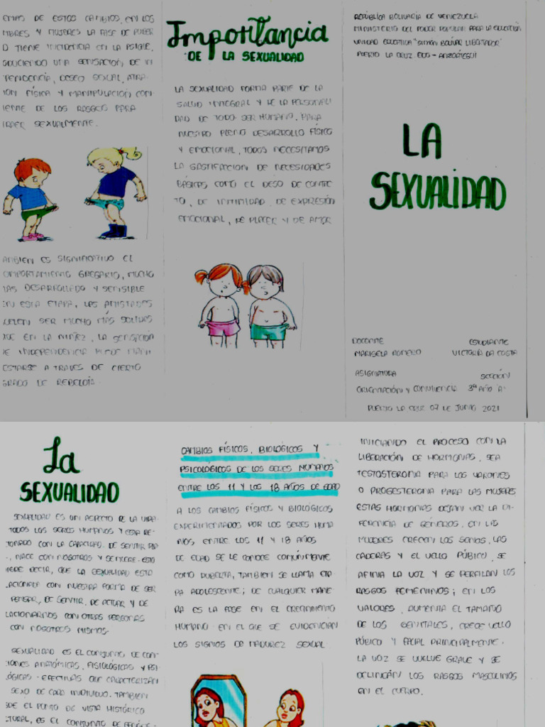 Triptico de La Sexualidad | PDF