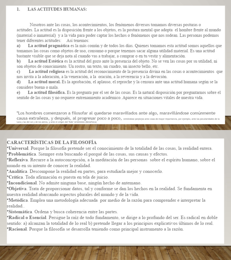 Actitud Humana | PDF | Realidad | Razón