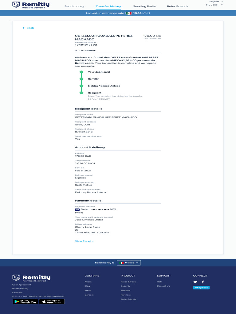 Remitly 7 | PDF | Debit Card | Payments