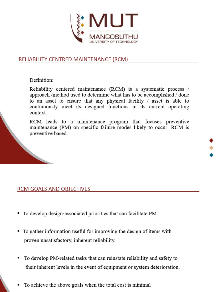 Reliability Centred Maintenance | Download Free PDF | Reliability Engineering | Business Process