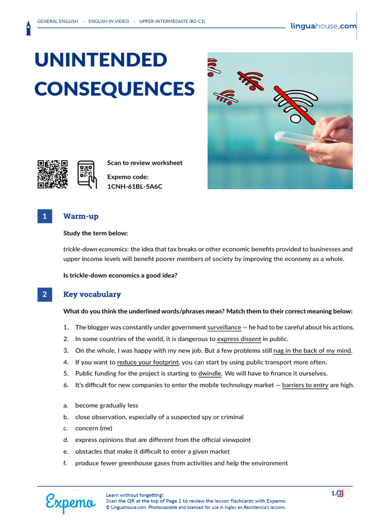 Unintended Consequences British English Teacher | PDF | Photocopier | Economies