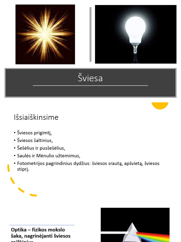 Sviesa Pamokos Medziaga | PDF