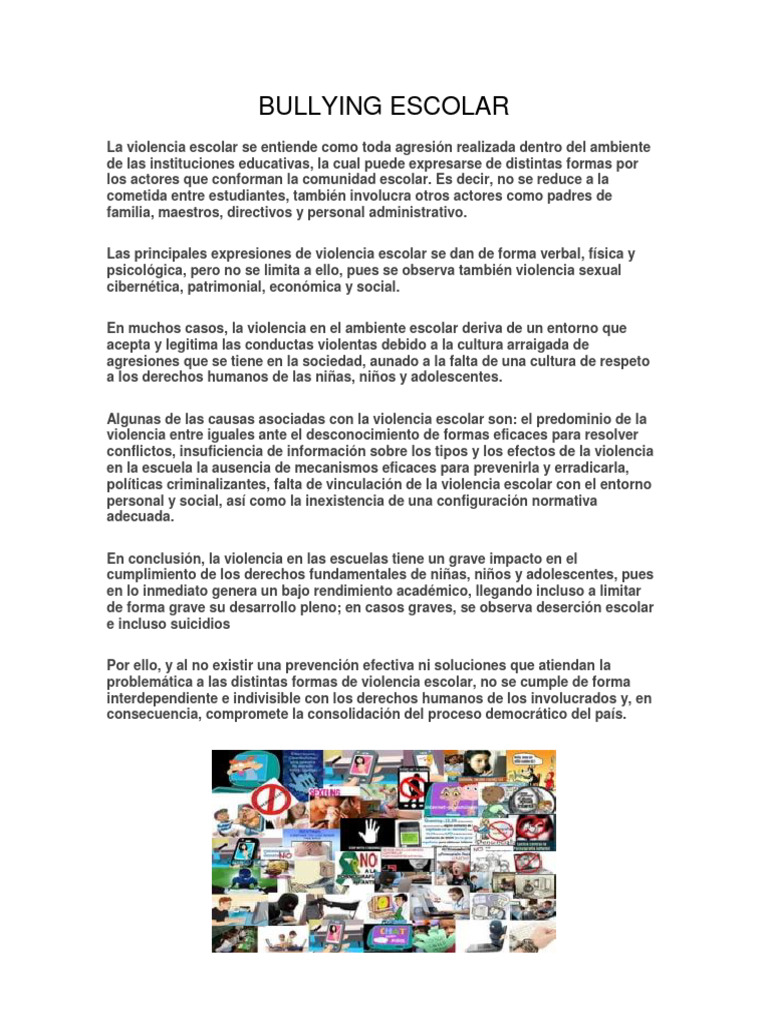 Bullying Escolar | PDF