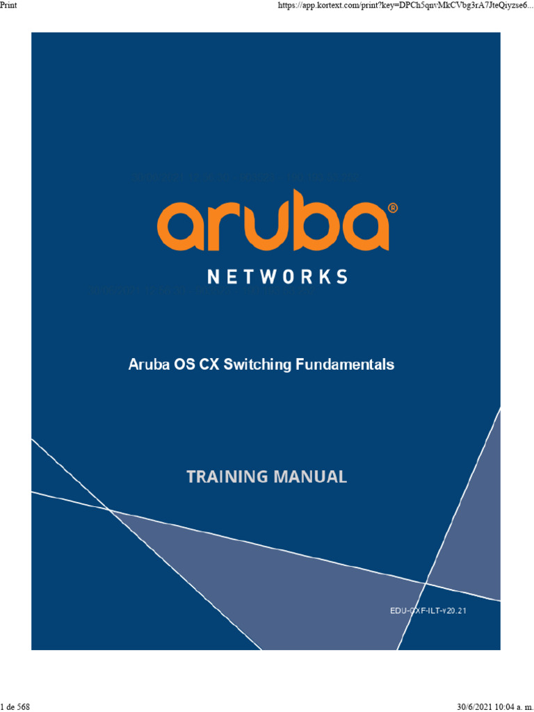 Aruba OS-CX Switching Fundamentals | PDF