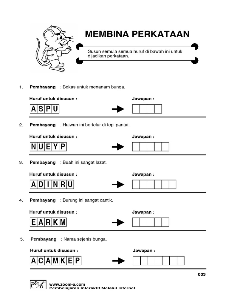 Teka Teki Perkataan Interaktif | PDF | Seni & Disiplin Bahasa | Griya ...