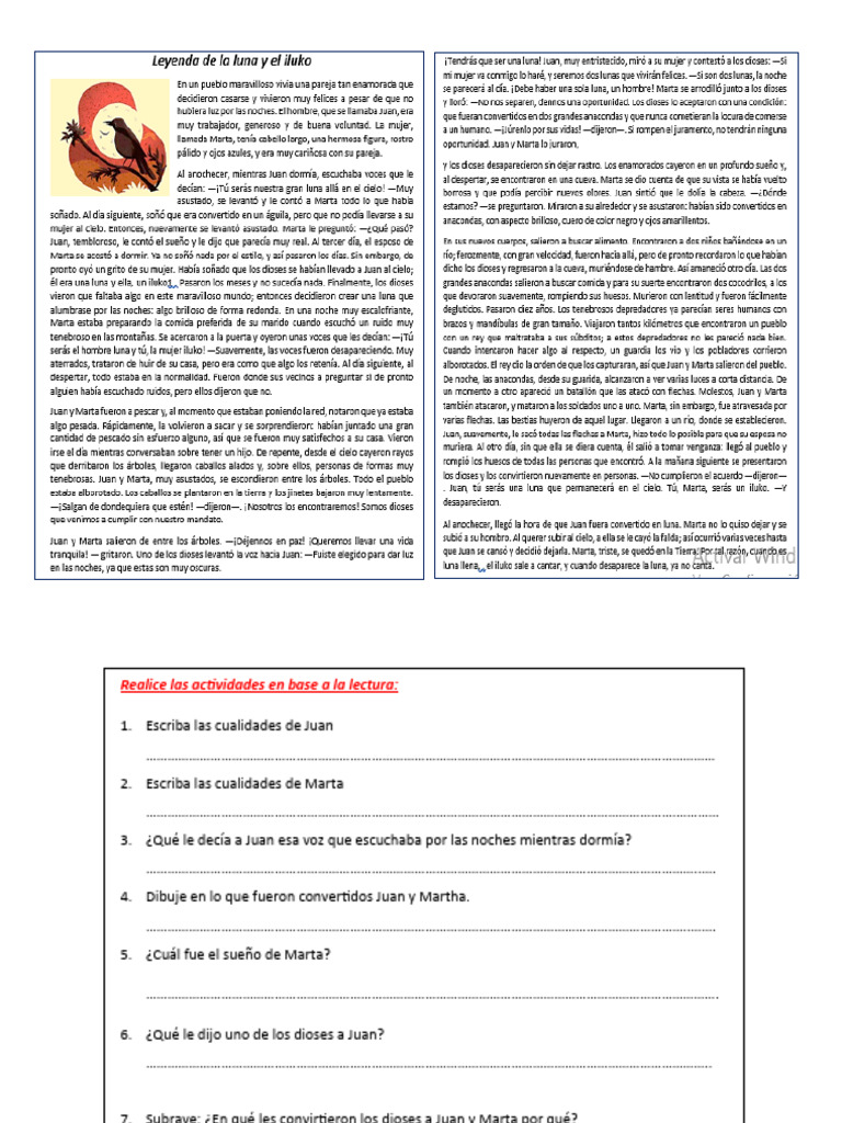 La Luna y El Iluko Completa | PDF | Libros para adolescentes | Ficción ...