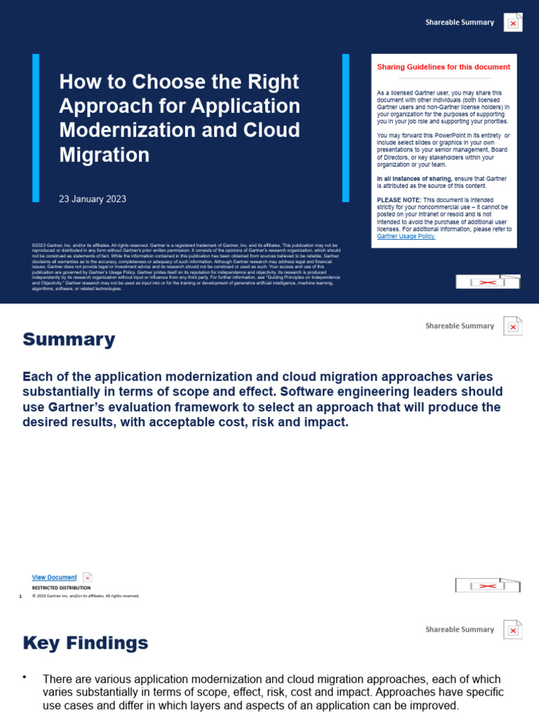 Choosing Application Modernization Approaches | PDF | Cloud Computing | Risk