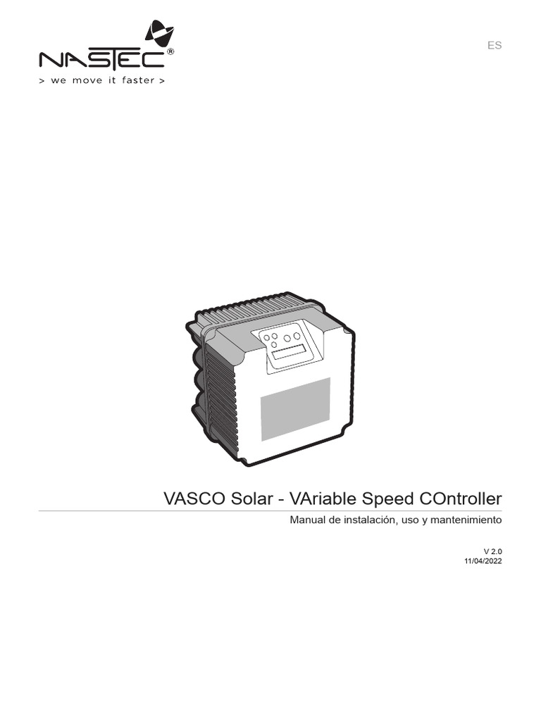 Manual VASCO Solar - VAriable Speed COntroller | PDF | Ingenieria Eléctrica | Fotovoltaica