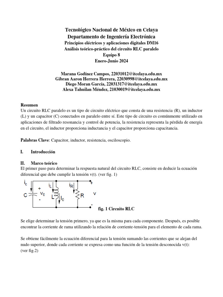 PEYAD Practica1 | PDF | Ecuaciones | Inductor