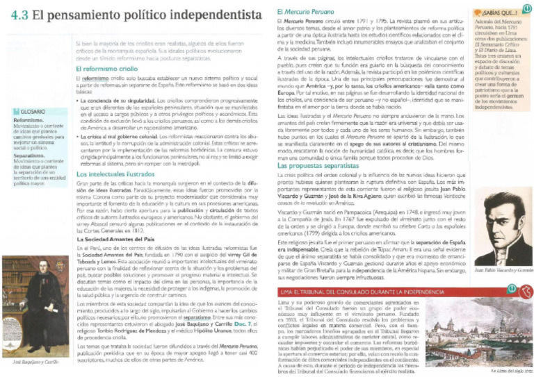 Pensamiento Político Separatista 3ro | PDF