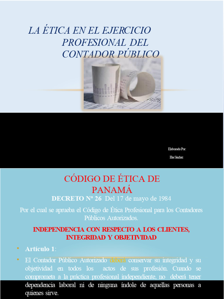 La Tica Profesional y El Cdigo Del CPA | PDF | Contador | Contabilidad