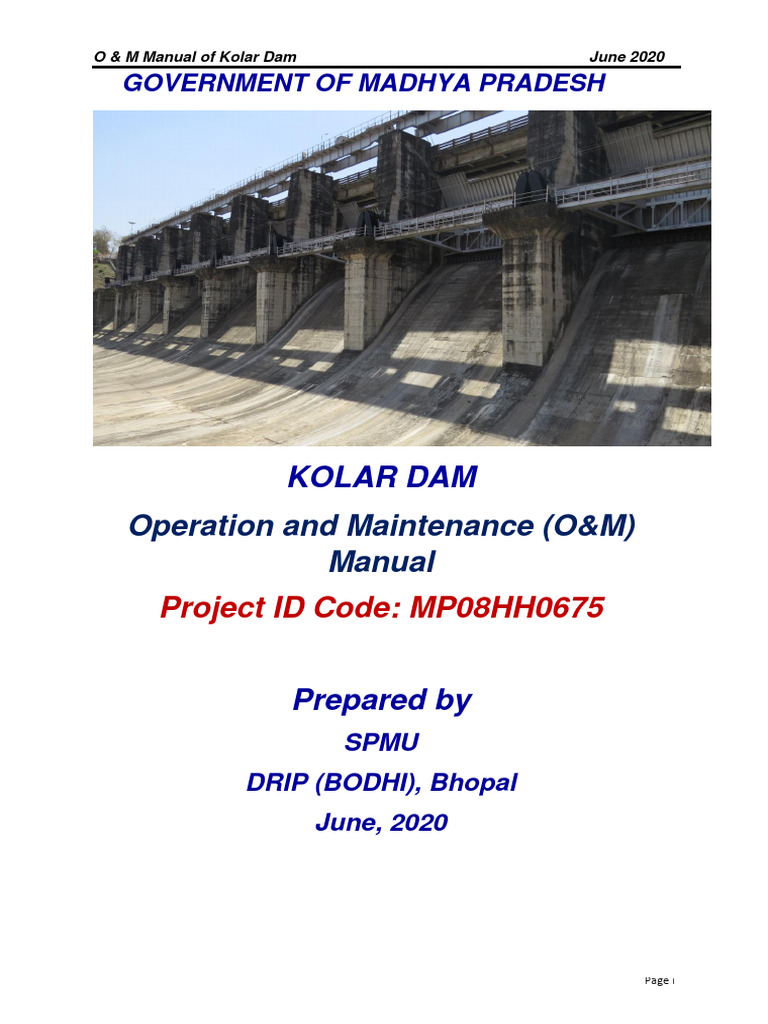 05 O and M Manual 2020 | PDF | Spillway | Dam