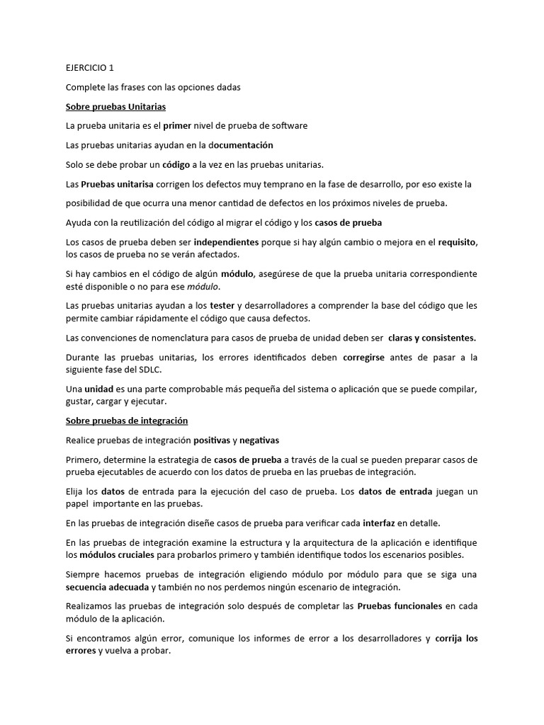 Clase 21 - Niveles de prueba | PDF | Software | Diseño de arriba hacia ...