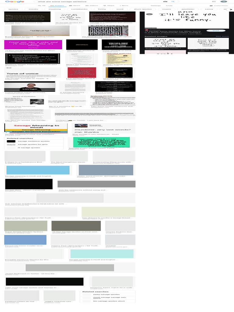 What Are Some Savge Sentece - Google Search | PDF | Linguistics | Grammar