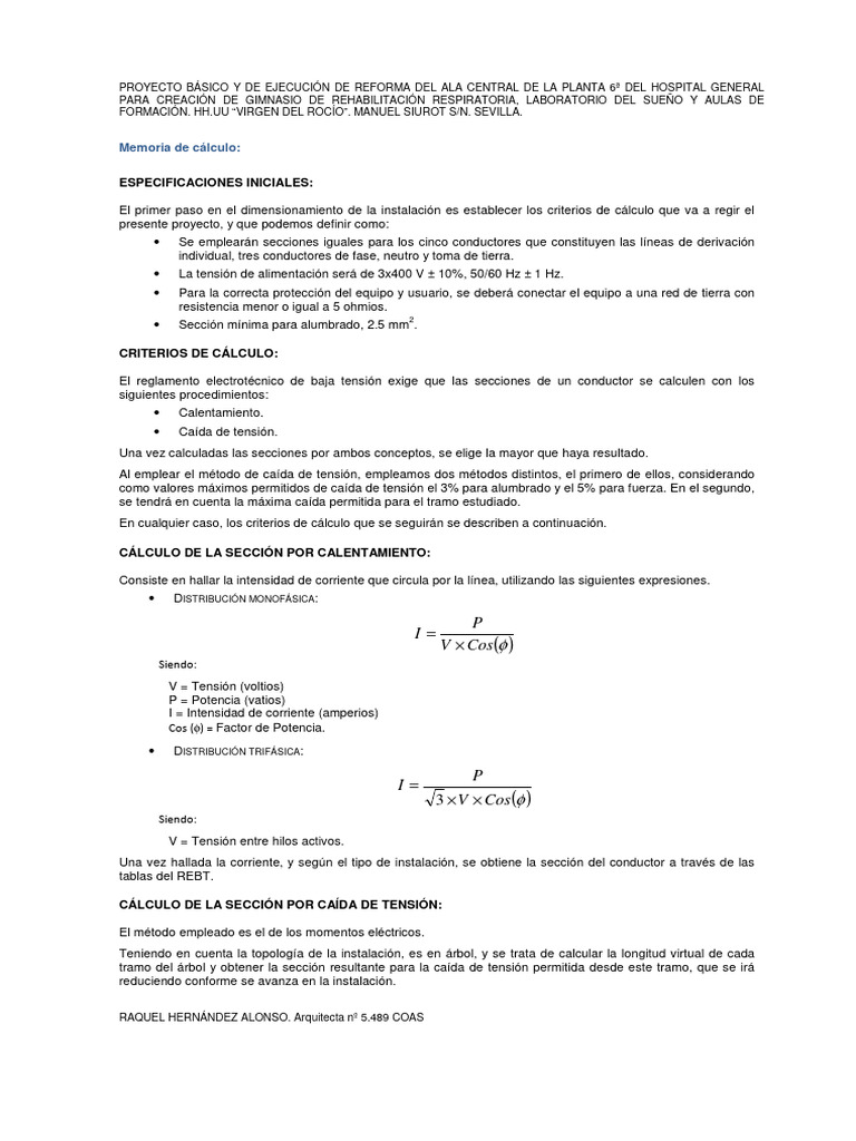 Apartado para Mem Calculo Insta Con Formulas 1 | PDF | Corriente ...