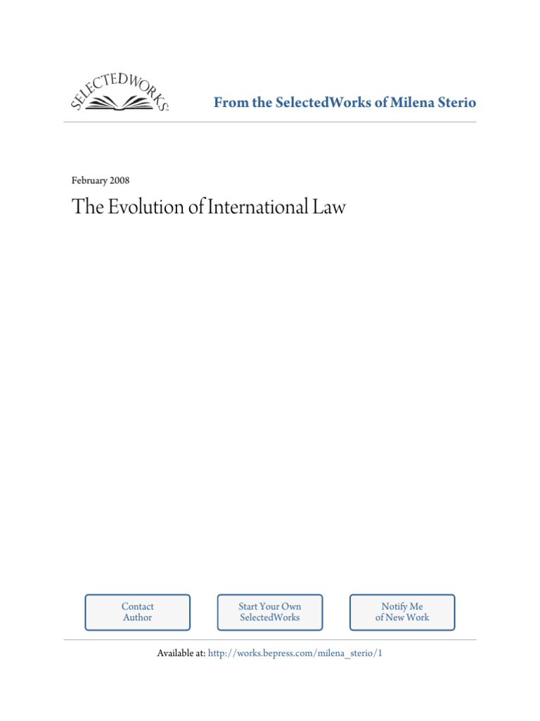Evolution of International Law and Globalization | PDF | International Law | Human Rights