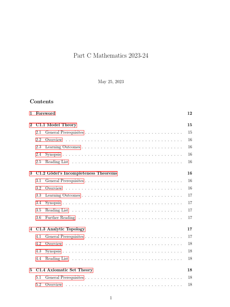 Part C 2023-24 Synopses | PDF | Module (Mathematics) | Representation Theory