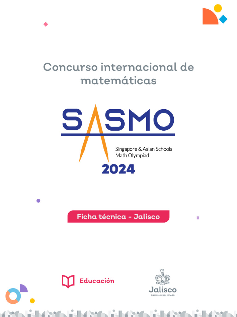 Ficha Técnica SASMO 2024 Jalisco | PDF | Aritmética | Matemáticas Ficha Técnica SASMO 2024 Jalisco | PDF | Aritmética | Matemáticas