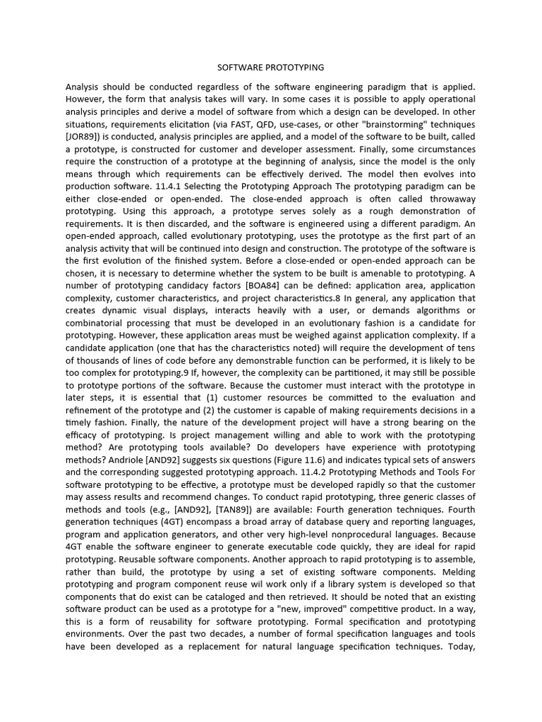 SOFTWARE PROTOTYPING | PDF | Software Prototyping | Specification (Technical Standard)
