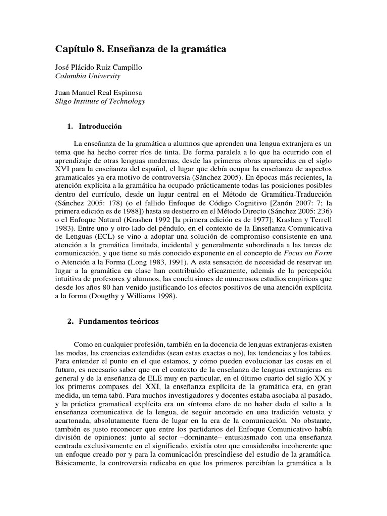 Enseñanza_de_la_gramatica | PDF | Gramática | Lingüística