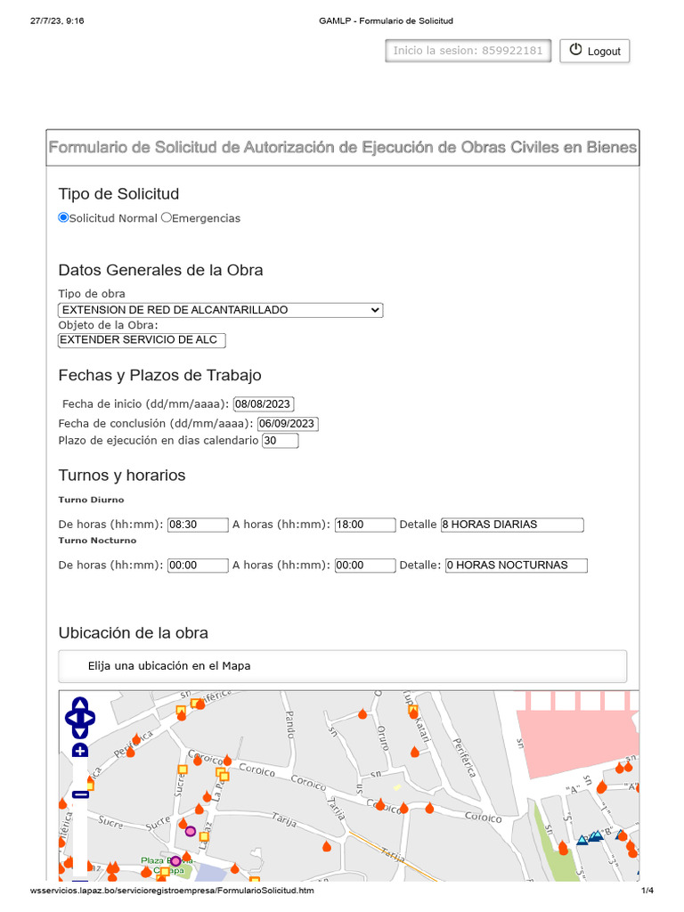 GAMLP - Formulario de Solicitud 1563 | PDF