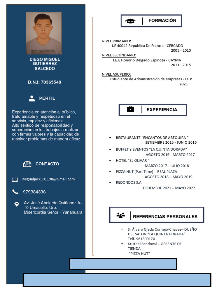 Documentos CV - Diego | PDF