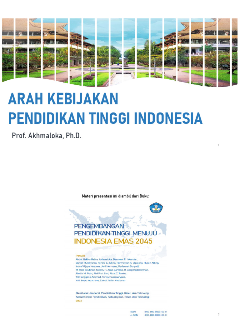Kebijakan Pendidikan Tinggi Indonesia 2045 | PDF