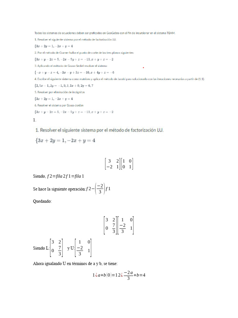 EJERCICIOS EJE 2 Resuelto | PDF | Determinante | Algoritmos