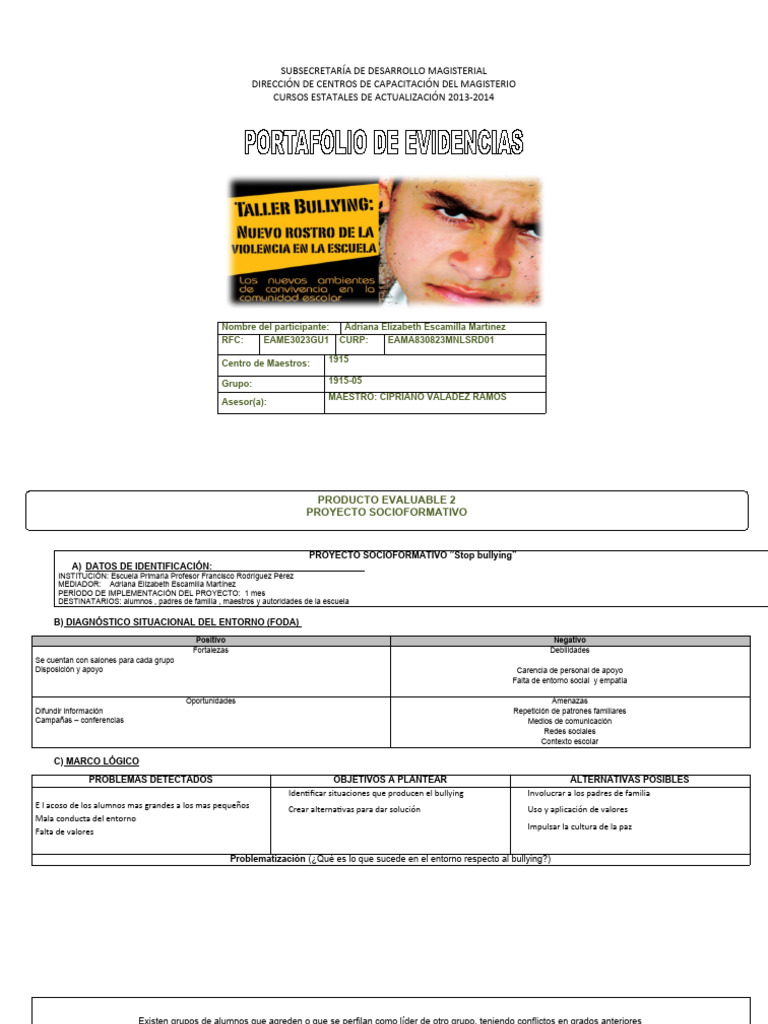 Proyecto Stop Bullying | PDF