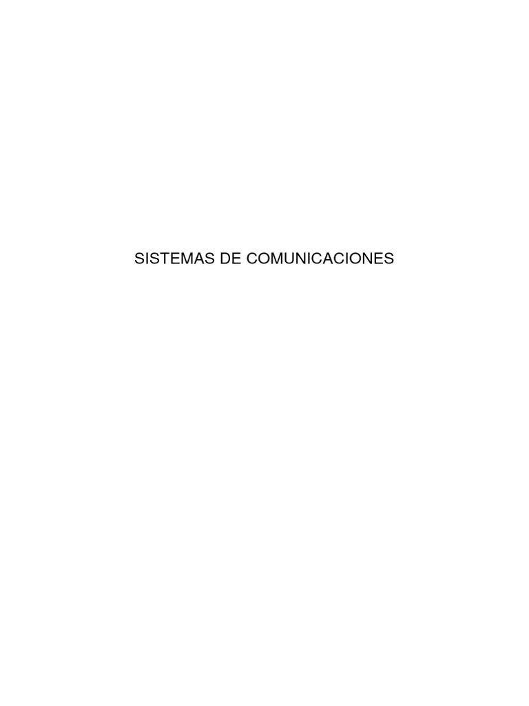 Primera Unidad Sistemas de Comunicaciones | PDF | Comisión Federal de Comunicaciones | Radio