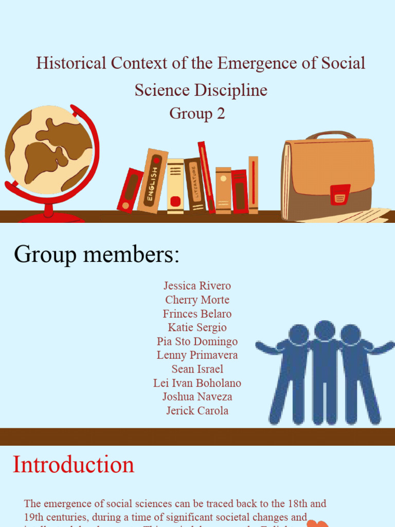Historical Context of The Emergence of Social Science Discipline | PDF ...