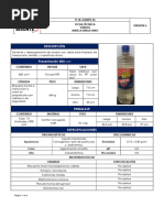 Ficha Seguridad Limpiador Desinfectante | PDF | Agua | Química