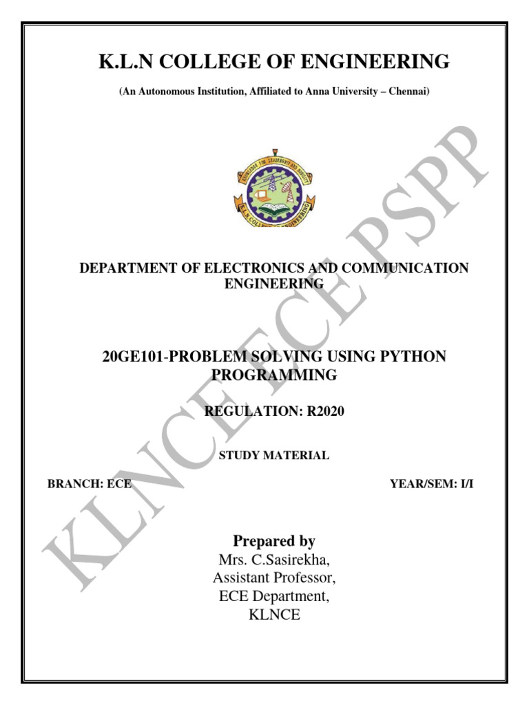 Python Unit 1 4 Notes Pdf Computer Data Storage Random Access Memory 4049