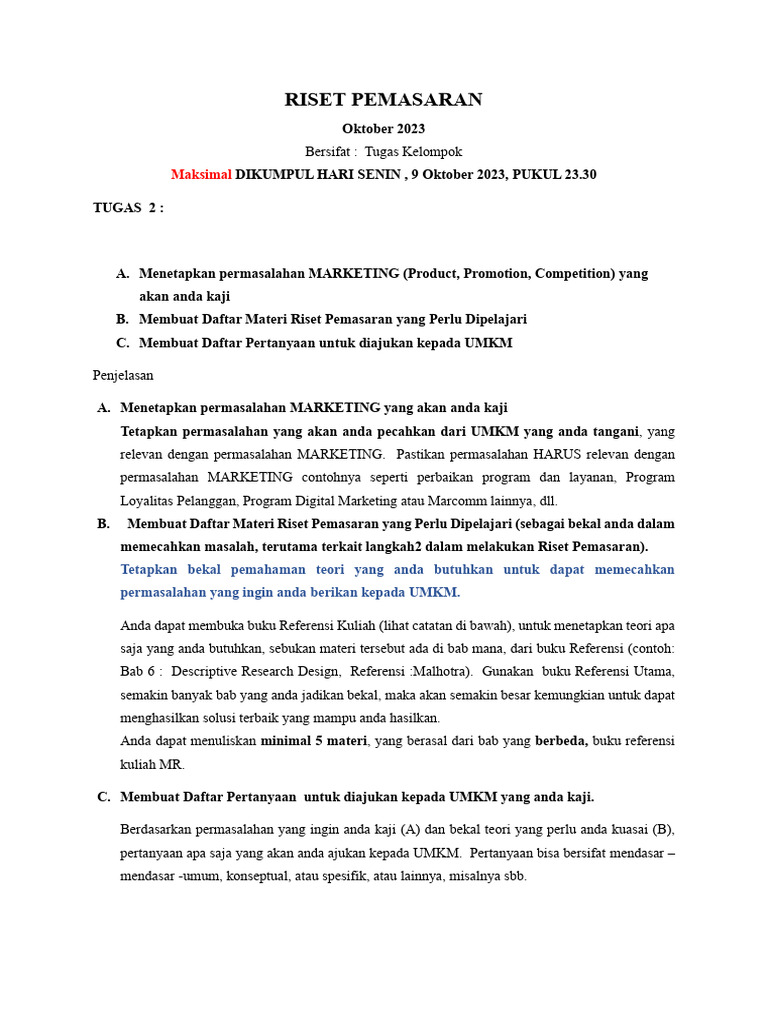 Tugas 2 - MR | PDF | Karier & Perkembangan | Seni