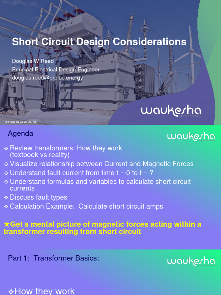 Short Circuit Design 9.8.22 | PDF | Transformer | Electric Current
