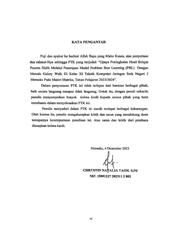 Kata Pengantar PTK - Page | PDF