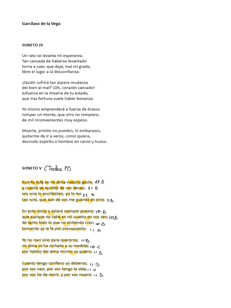 Poemas Garcilaso de La Vega | PDF